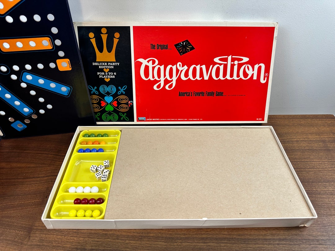 Vintage 1972 Aggravation Board Game by Lakeside Deluxe Party Edition ...