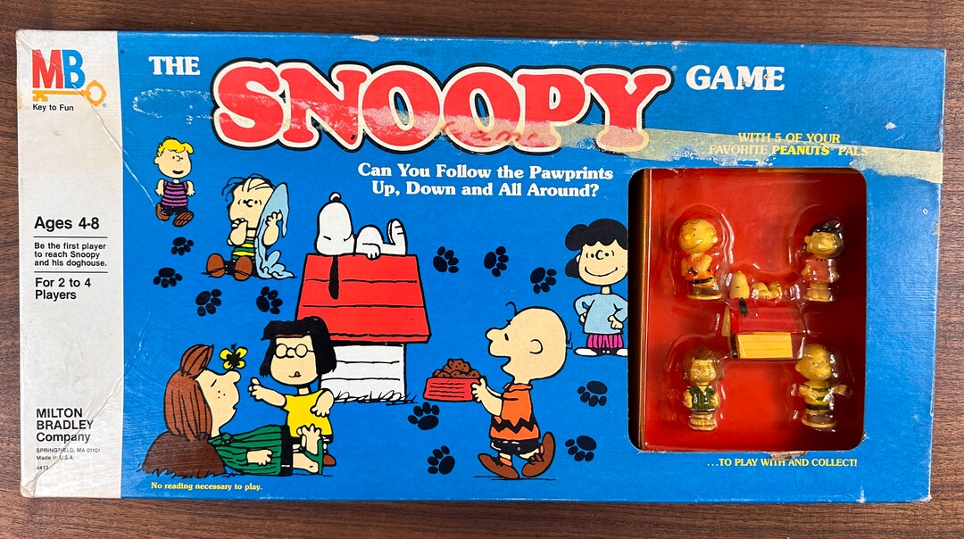 Vintage 1984 the Snoopy Game by Milton Bradley - Complete - Tape ...