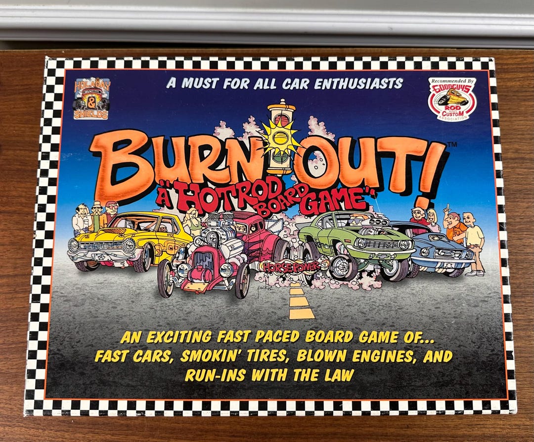 Vintage 1996 Burn Out Hot Rod Board Game - Complete - Etsy