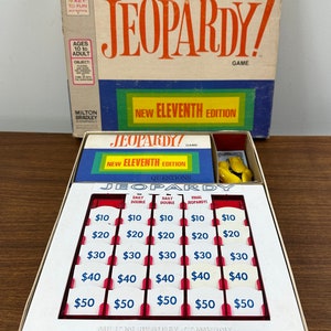 Vintage 1964 Jeopardy Board Game 11th Edition by Milton Bradley ...