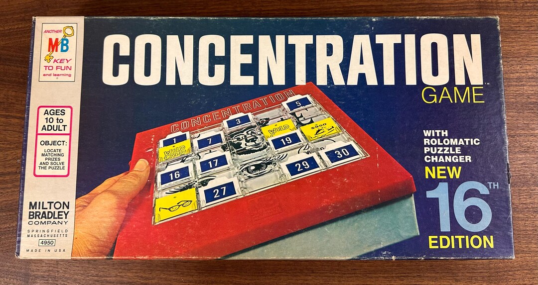 Vintage 1973 Concentration Board Game - Complete 16th Edition ...