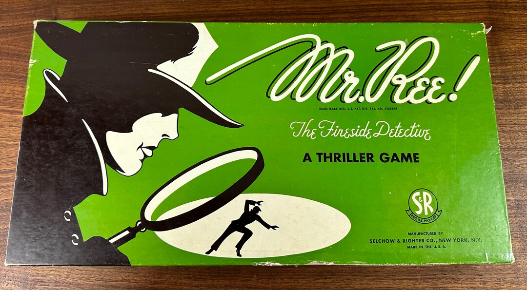 Vintage 1946 Mr. Ree Fireside Detective Board Game by Selchow & Righter ...