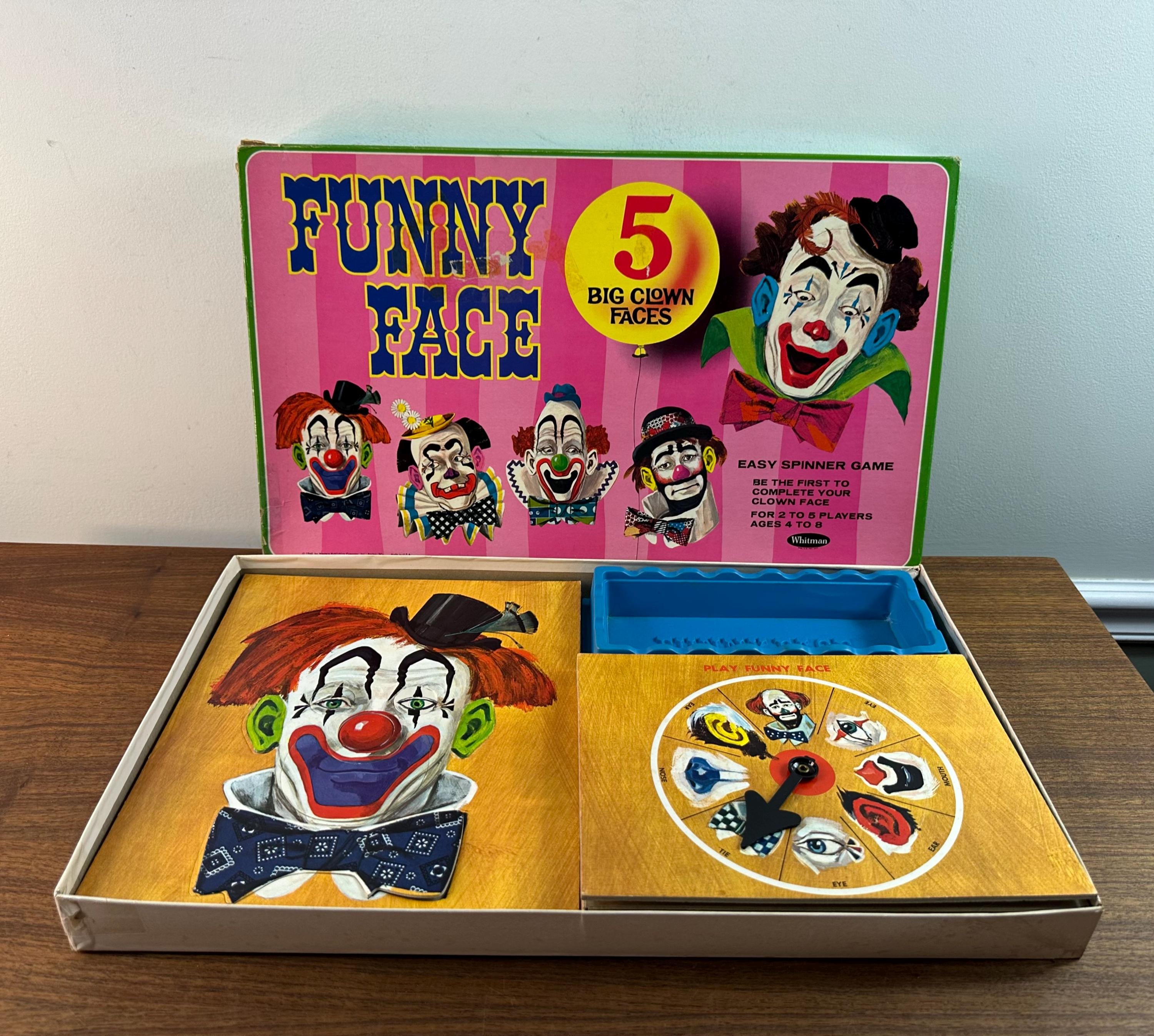 Vintage 1968 Funny Face Board Game by Whitman - Complete (one Eye a ...