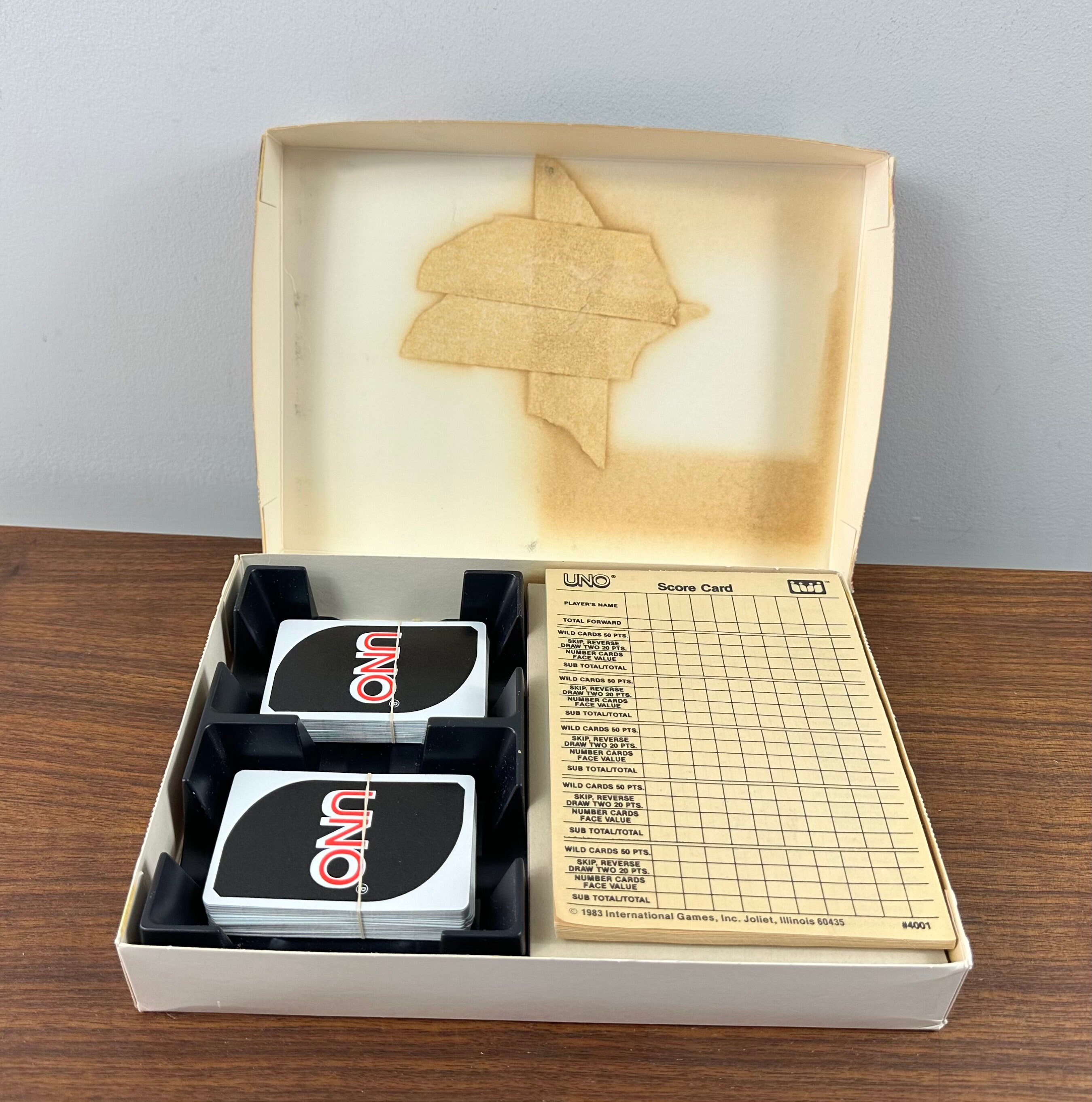Vintage 1978 Deluxe Uno Game - Complete With Double Plastic Holder Tray ...