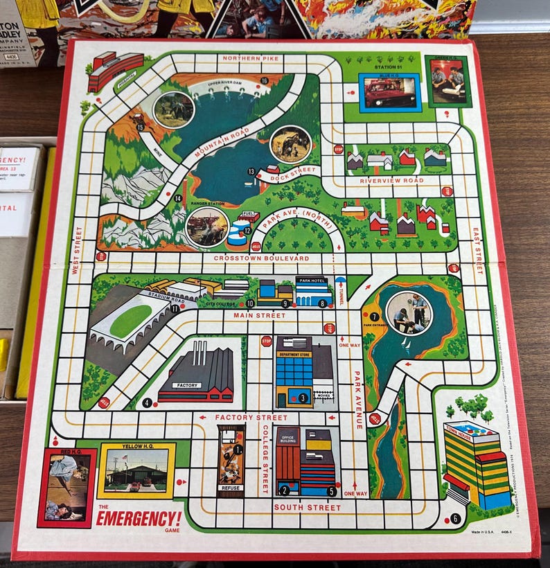 Vintage 1974 Emergency! Board Game by Milton Bradley - Complete ...