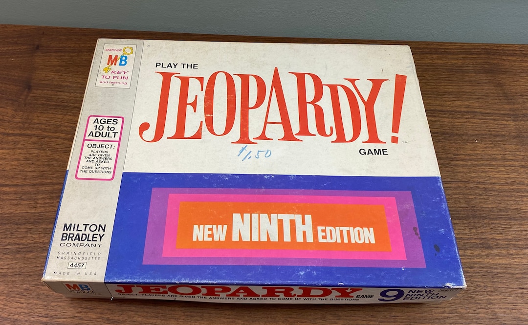 Vintage 1972 Jeopardy Board Game 9th Edition by Milton Bradley Complete ...