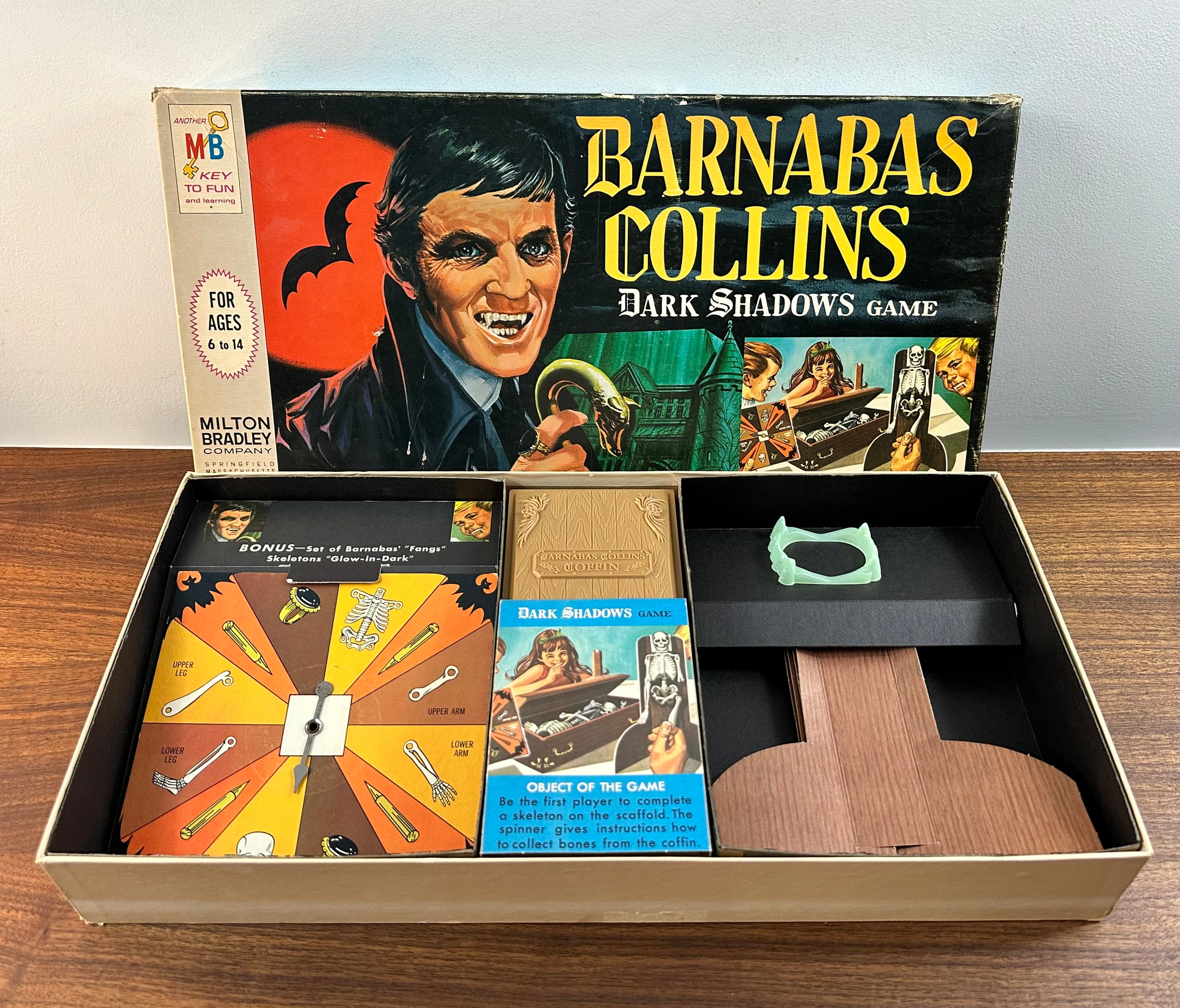 Vintage 1969 Barnabas Collins Dark Shadows Game by Milton Bradley ...