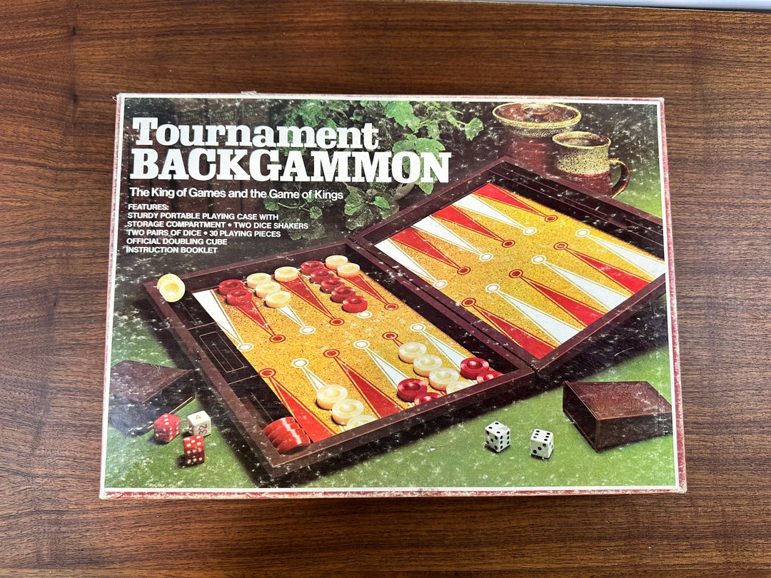 Vintage 1973 Tournament Backgammon Game by E.S. Lowe - Complete - Etsy