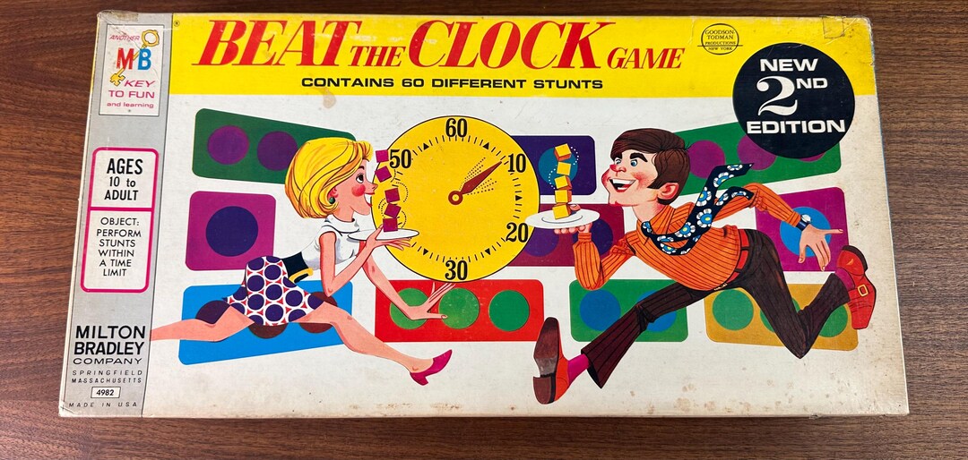 Vintage 1969 Beat the Clock Board Game - 2nd Edition - Complete ...