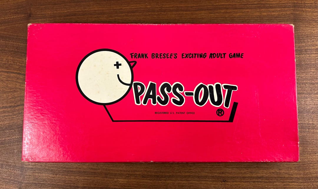Vintage 1965 Pass Out - Frank Bresee's Exciting Adult Game - Complete ...