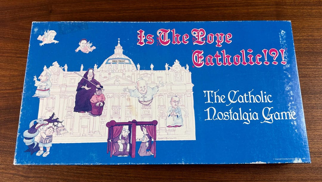 Vintage 1986 is the Pope Catholic the Catholic Nostalgia Board Game ...