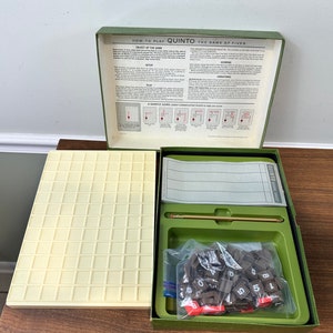 Vintage 1968 Quinto Board Game - A 3M Bookshelf Game - (with Red ...
