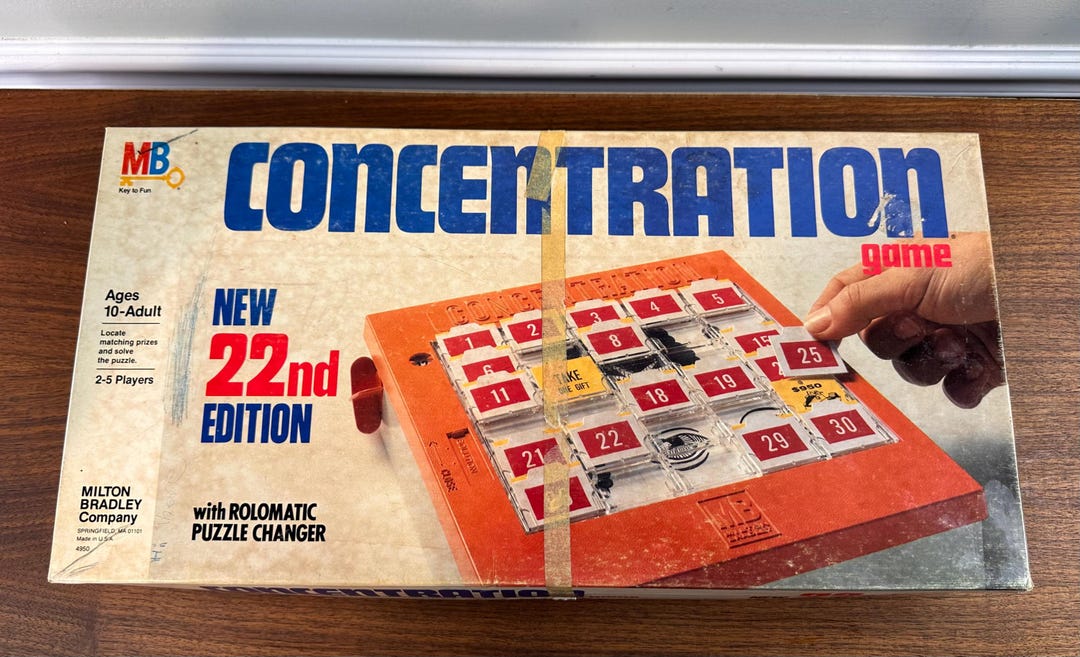Vintage 1979 Concentration Board Game - Complete 22th Edition ...