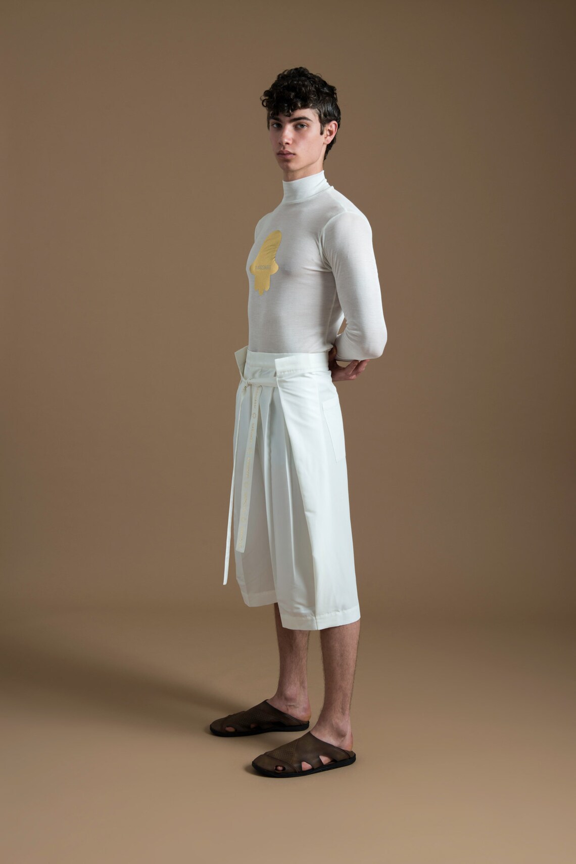 Mens Wrapping Pants Cupro Pants Mens Loose Pants Mens White - Etsy