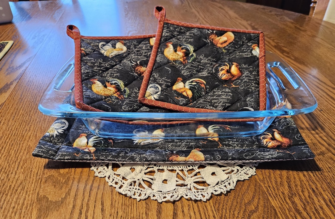 Chicken Hot Pad and Casserole Pad Set - Etsy