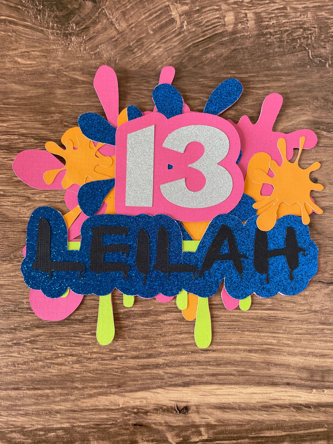 Paint Splatter Cake Topper - Etsy