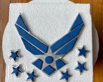 Air Force Chief Master Sgt Insignia Birthday Edible 2D Fondant Birthday ...