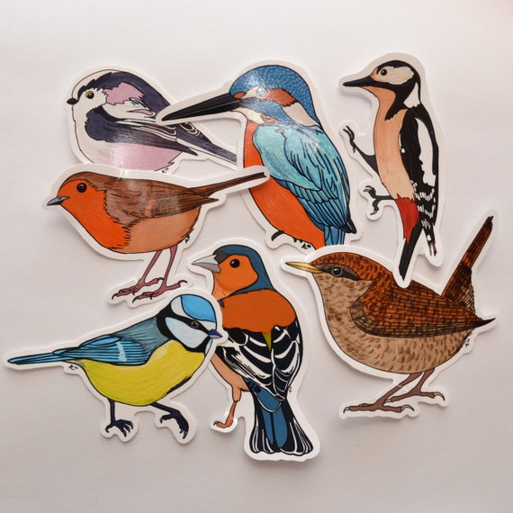 Illustrated Vinyl Stickers Waterproof Bullet Journal Stickers British ...