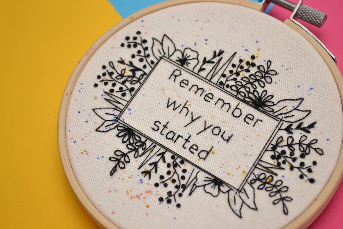 Hand Embroidery Inspirational Makers Quote Embroidery/ - Etsy