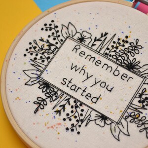 Hand Embroidery Inspirational Makers Quote Embroidery/ Inspiring ...