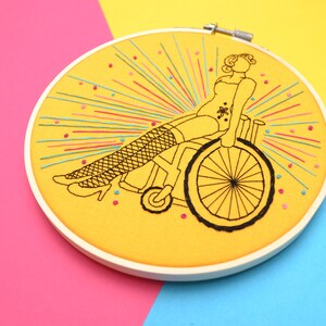 Hand Embroidery Hoop Art Disabled and Sexy, Disability Art, Mobility ...