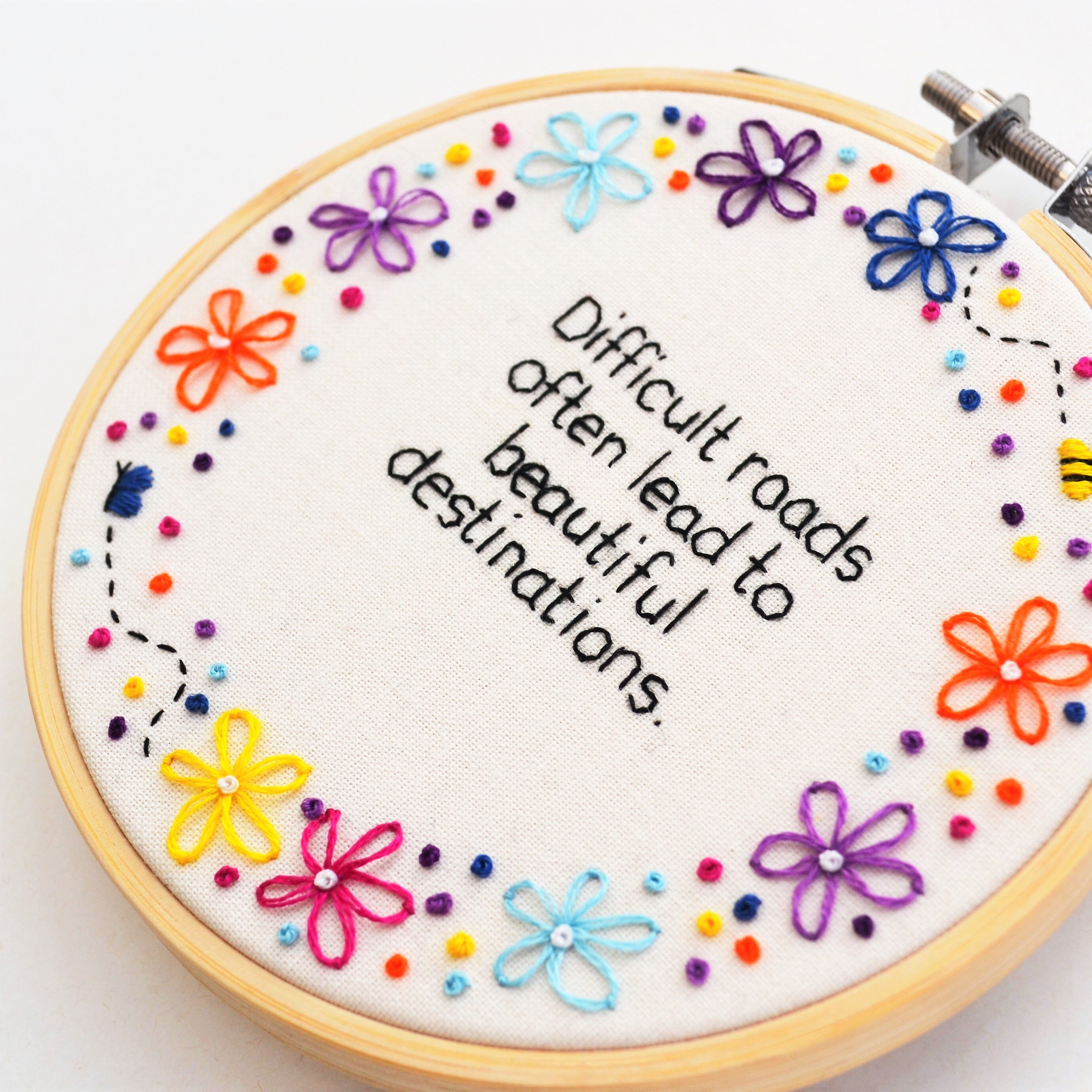 Embroidery Inspirational Quote/ Hand Embroidery Hoop Art/ | Etsy