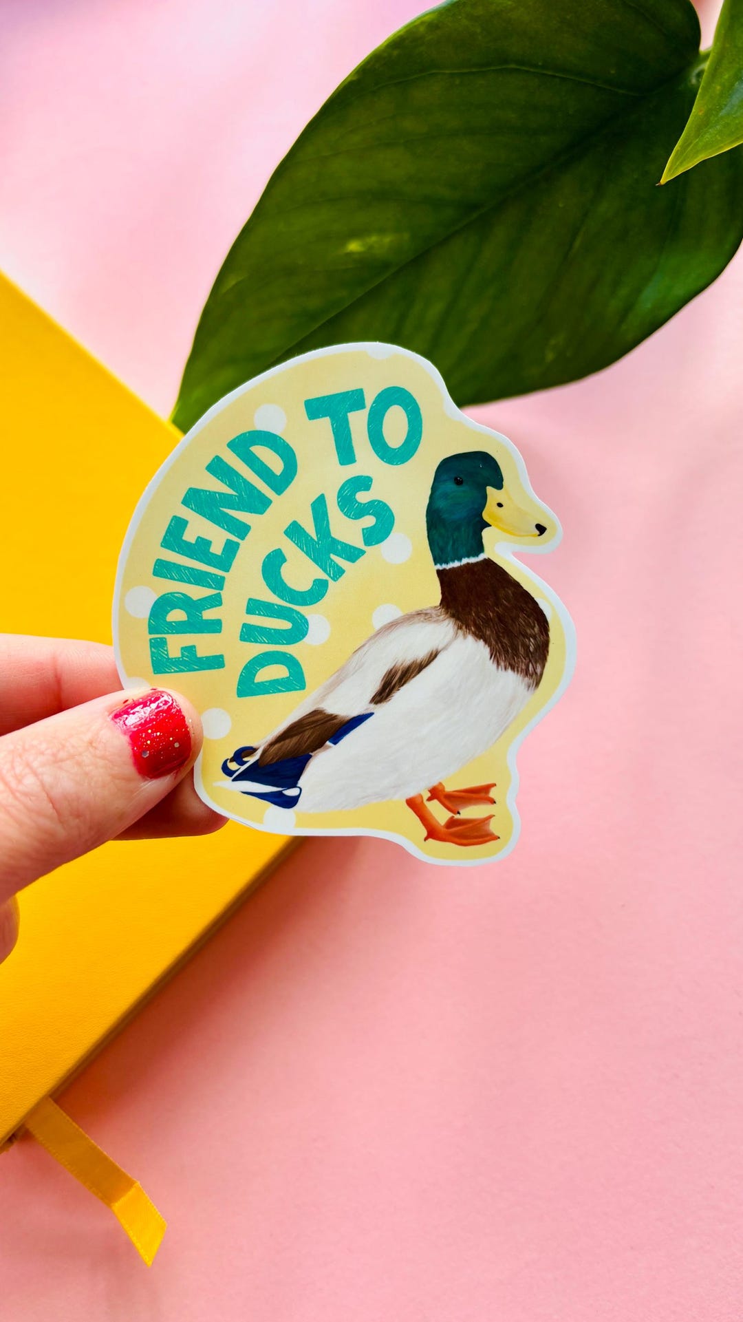Friend to Ducks Vinyl Sticker- Mallard Duck Sticker, Bird Lover Gift ...