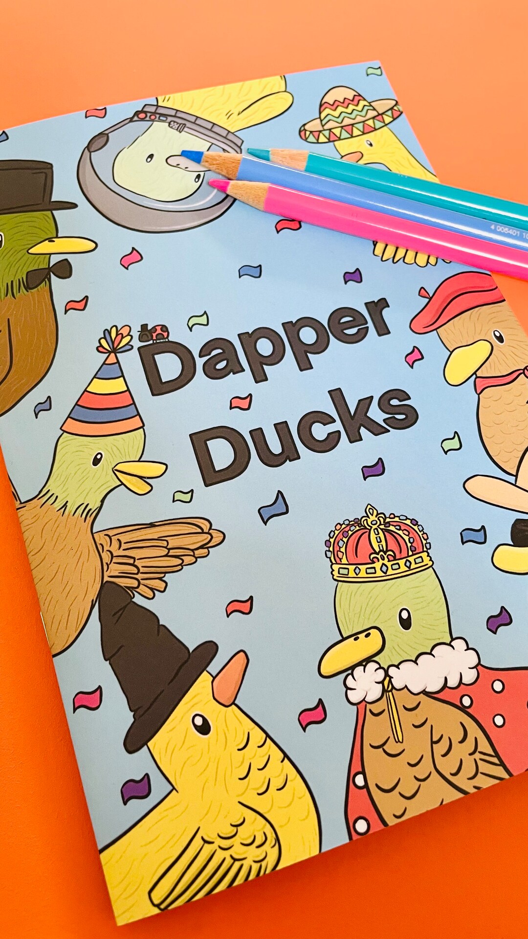 Dapper Ducks Illustrated Colouring Book- Hand Drawn Funny Book for ...