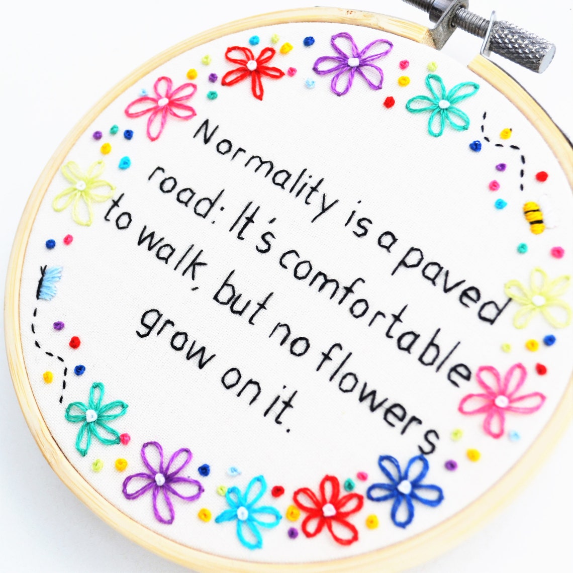 Hand Embroidery Inspirational Quote Hoop Art/ Affirmations/ - Etsy Israel