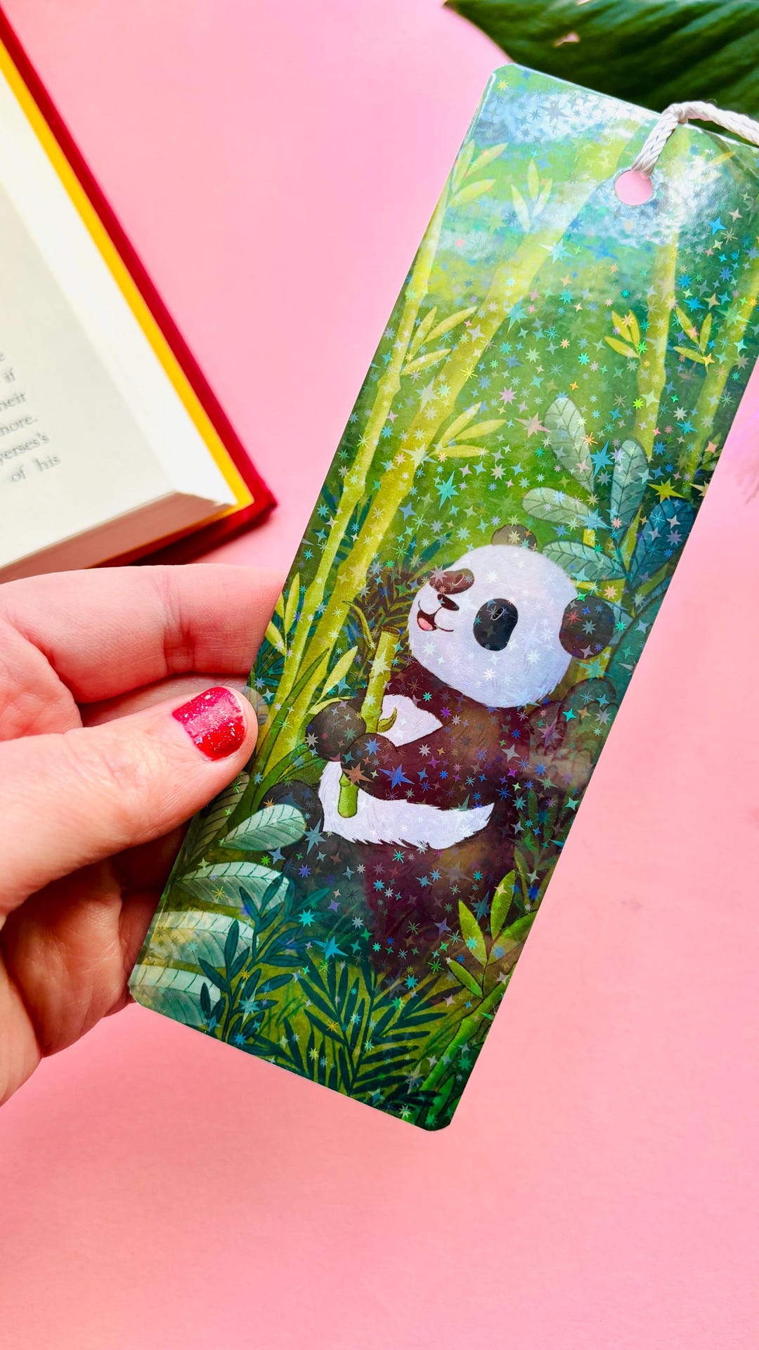 Panda Holographic Bookmark- Wildlife Bookmark | Nature Gift for Book ...