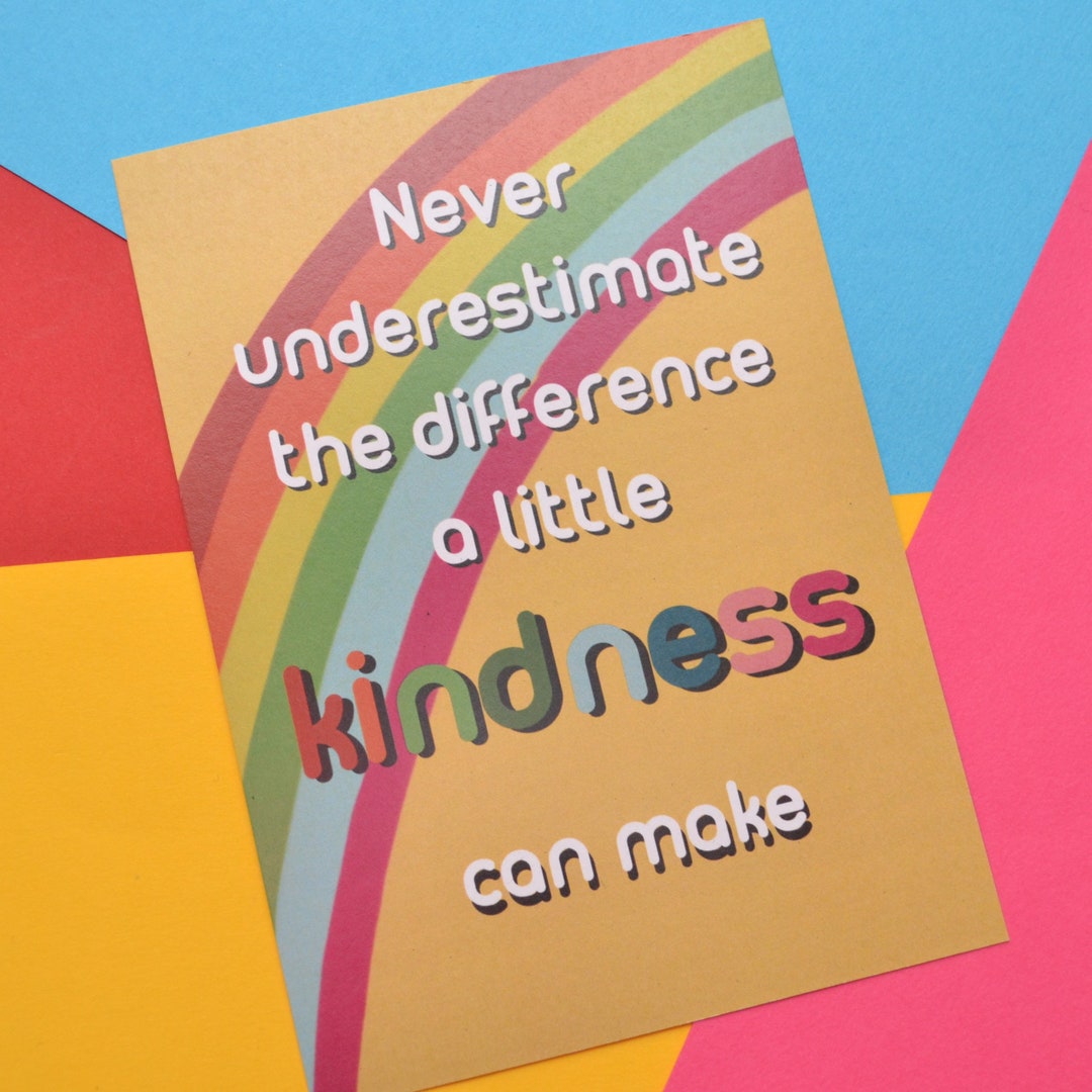 Kindness Inspirational Quote Postcards. A6 Postcard, Creativity and ...