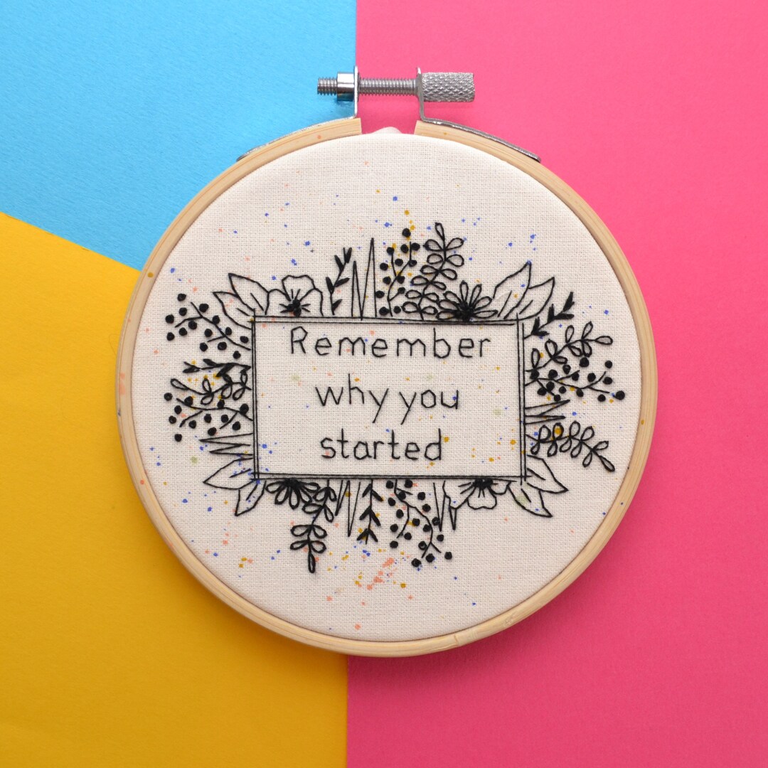 Hand Embroidery Inspirational Makers Quote Embroidery/ - Etsy