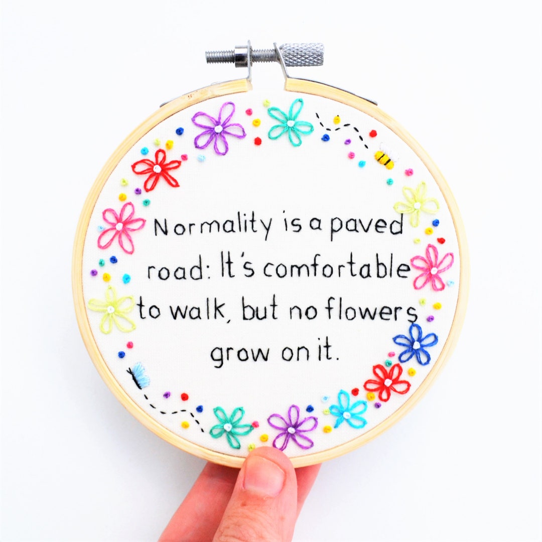 Hand Embroidery Inspirational Quote Hoop Art/ Affirmations/ - Etsy Israel