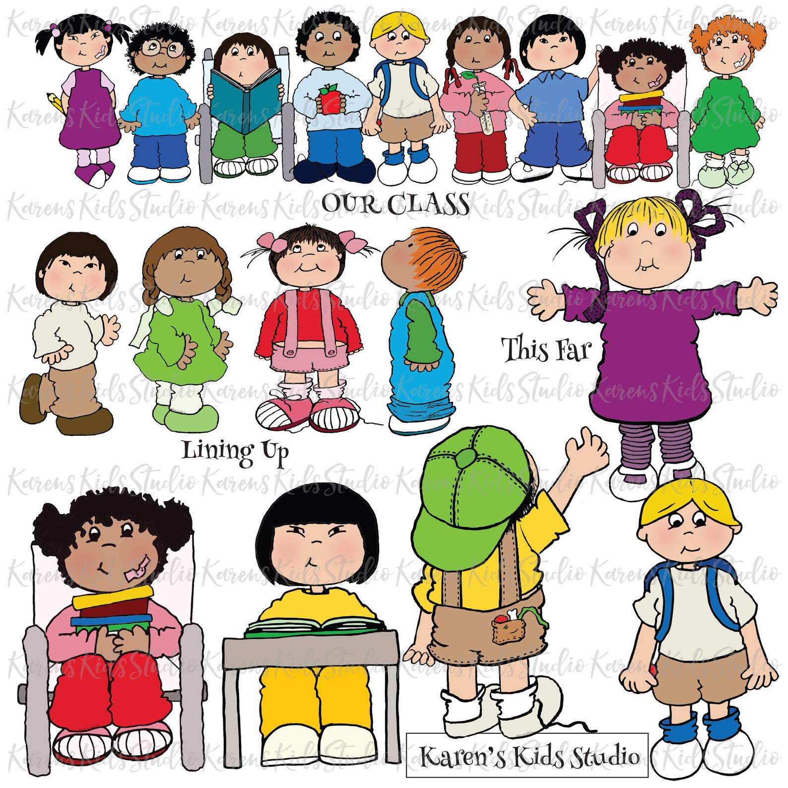 Instant Download,classroom Clipart,school Kids Clipart,teacher Clipart ...