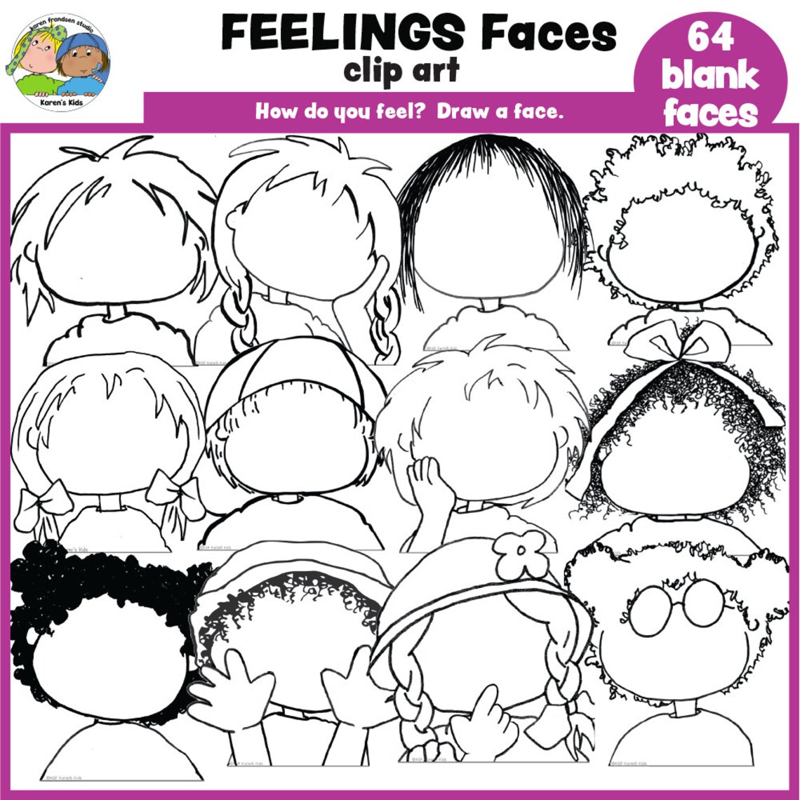 194 Feelings Emotions Clipart, Social Emotional Learning, Color Images ...