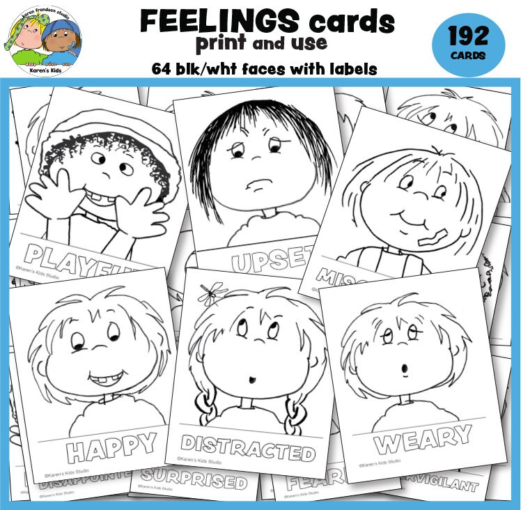 Feelings and Emotions Flashcards for Counseling, Classrooms, Individual ...