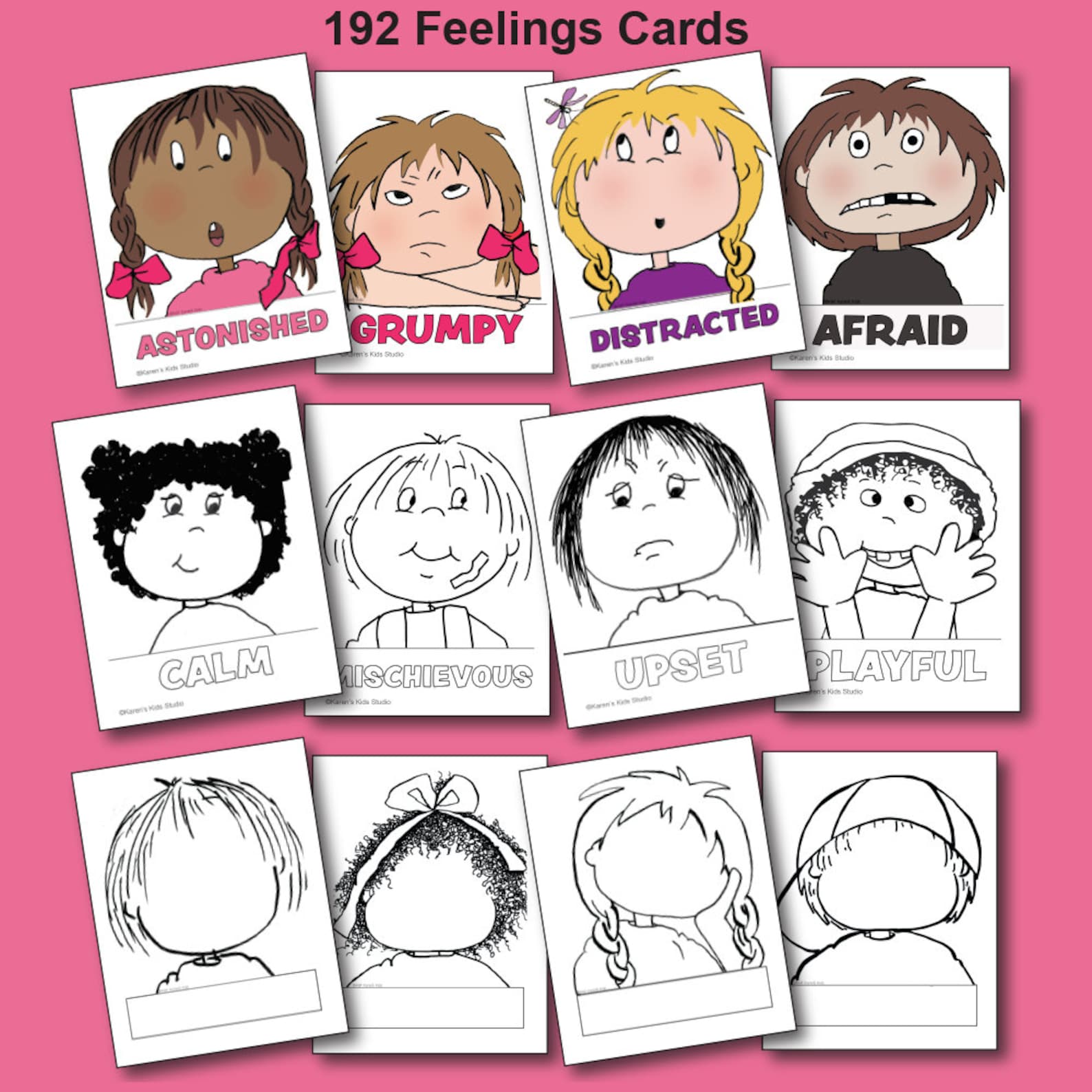 Feelings and Emotions Flashcards for Counseling, Classrooms, Individual ...