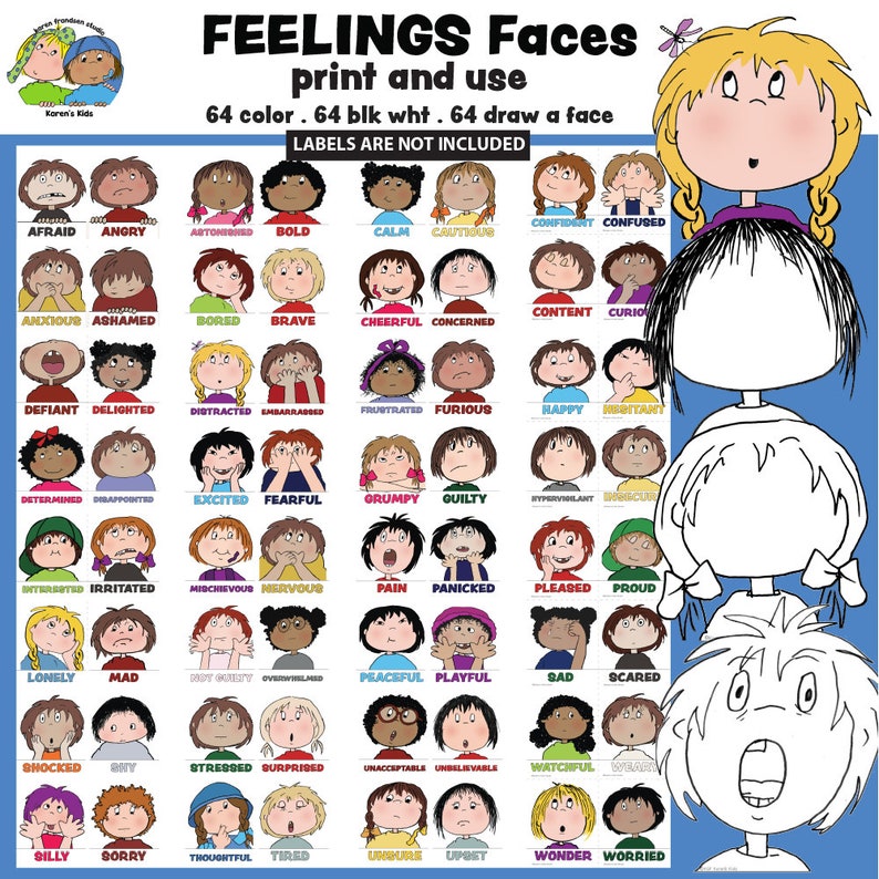 Feelings and Emotions Flashcards for Counseling, Classrooms, Individual ...