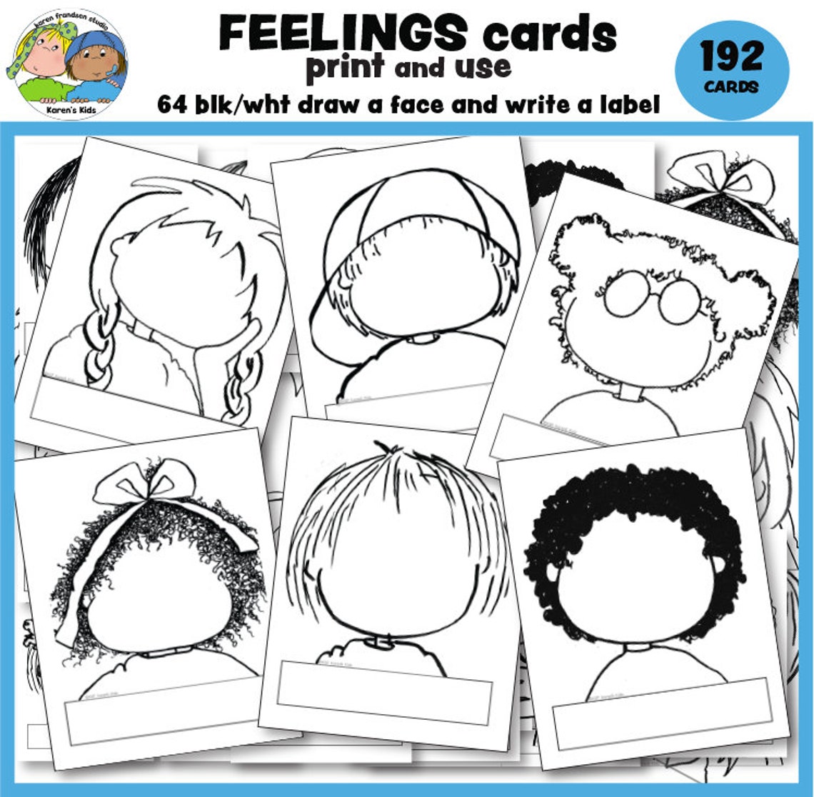 Feelings and Emotions Flashcards for Counseling, Classrooms, Individual ...