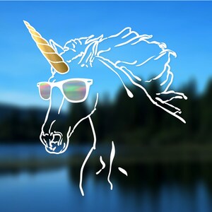 Unicorn Decal Vinyl Decal Car Decal Bumper Sticker Decal | Etsy