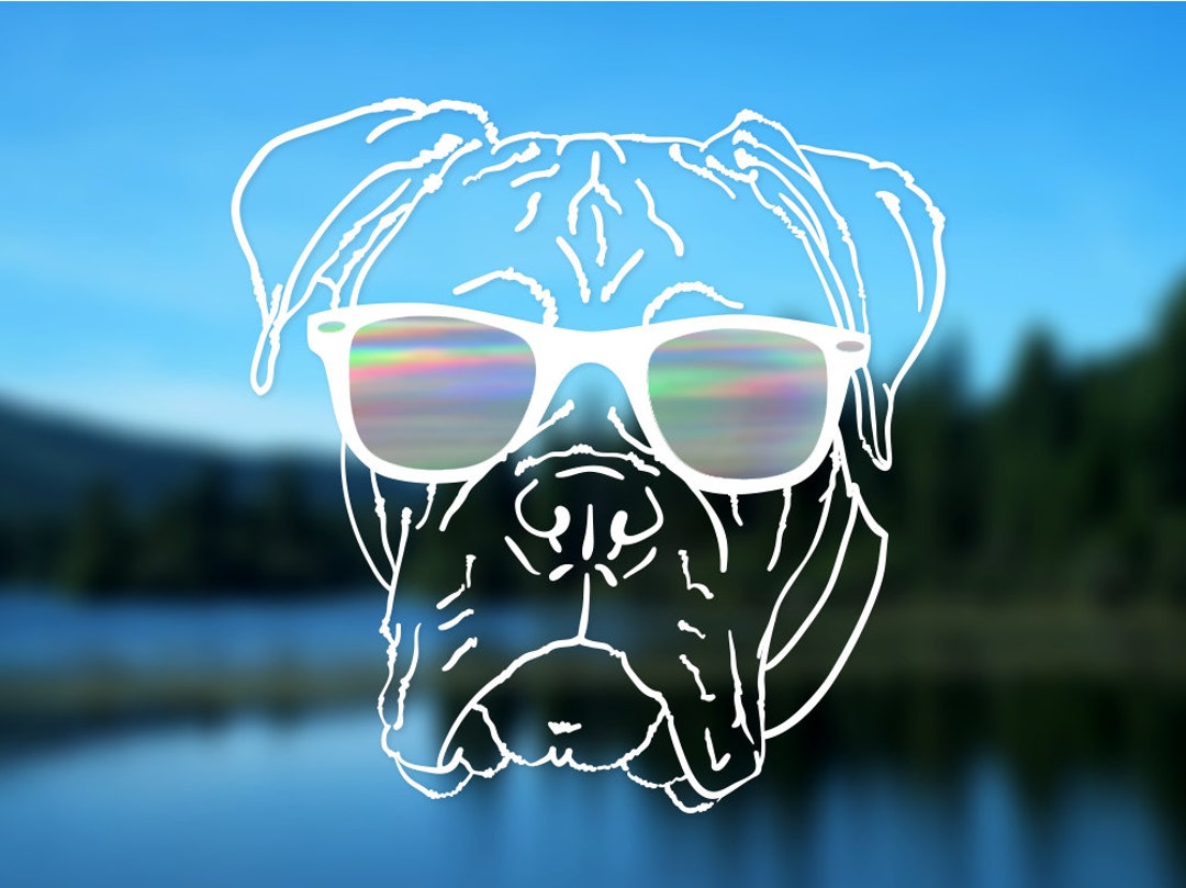 Boxer Decal, Dog, Vinyl Decal, Car Decal, Bumper Sticker, 5" Decal - Etsy