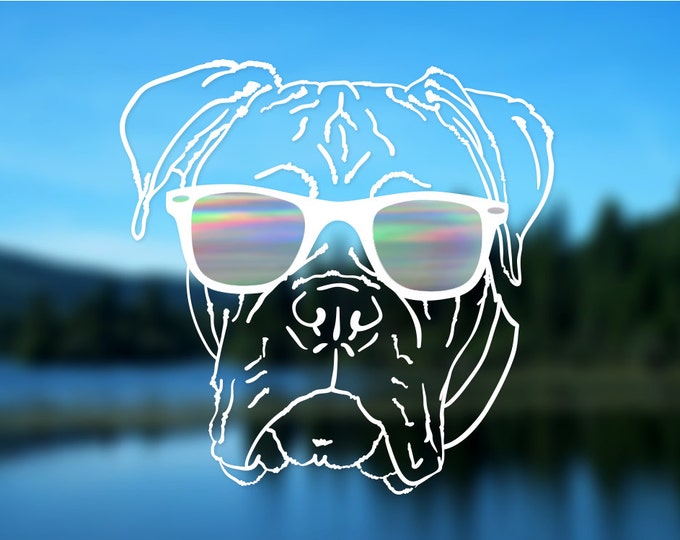 Boxer Decal, Dog, Vinyl Decal, Car Decal, Bumper Sticker, 5" Decal - Etsy
