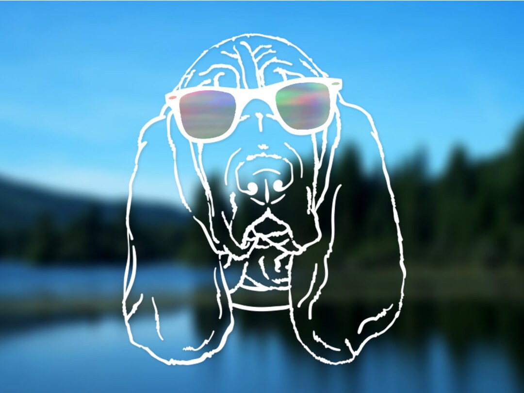 Basset Hound Decal, Dog, Vinyl Decal, Car Decal, Bumper Sticker, Decal ...