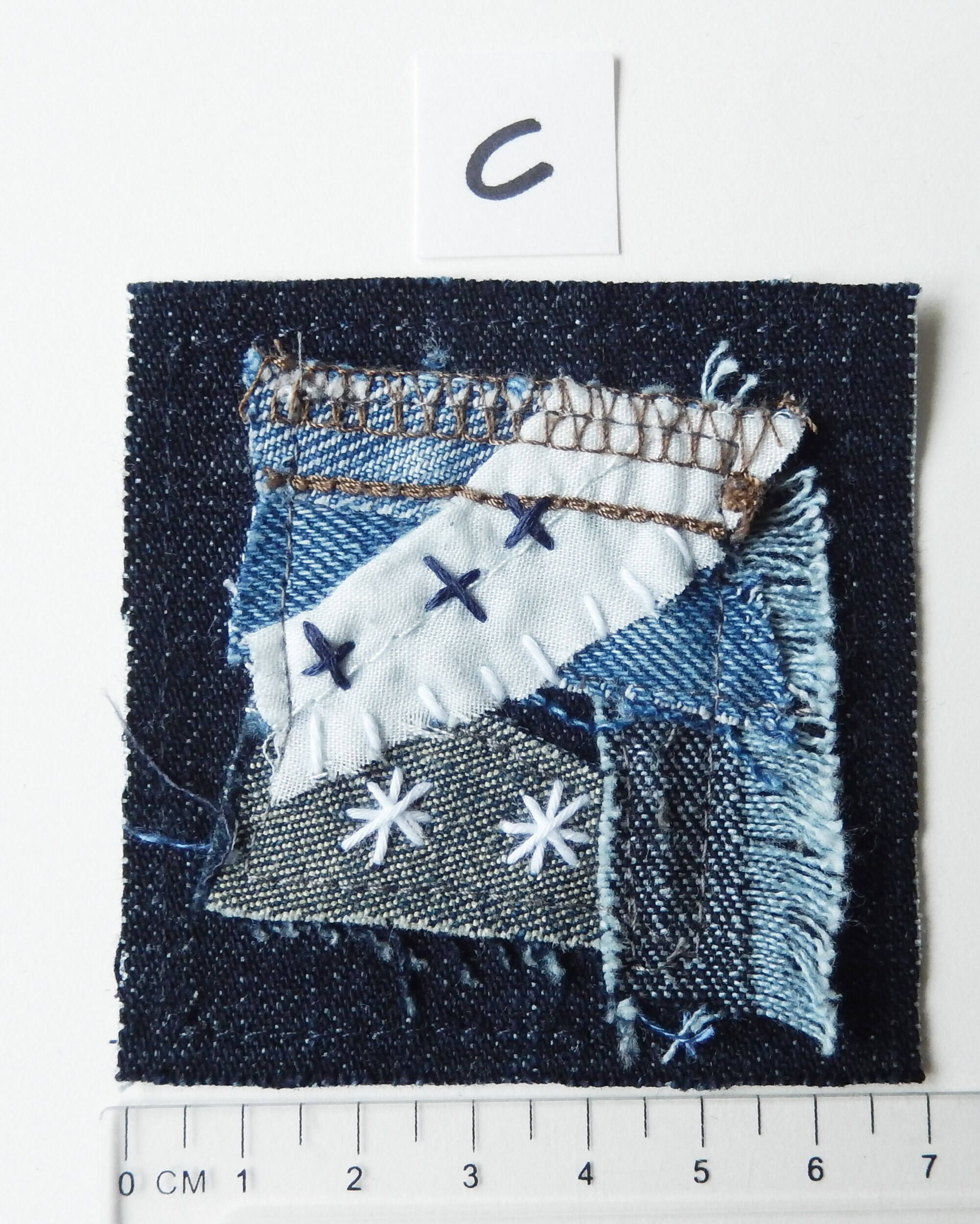 Denim Patch Boro Style Handmade, Applique, Embellishment, Jean Patch, Visible Mending - Etsy