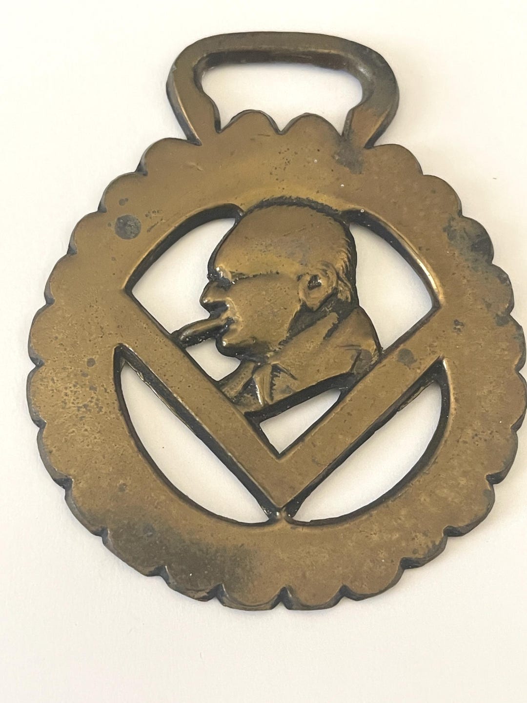 Vintage Sir Winston Churchill WW2 Victory Brass Harness Horse Saddle ...