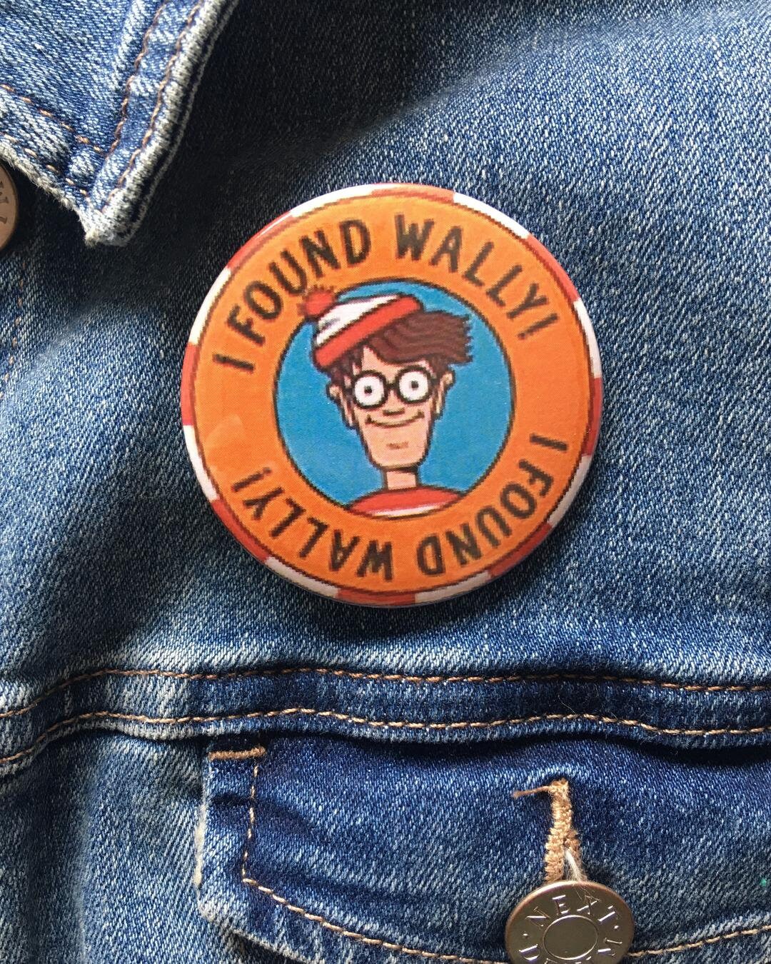 Where's Wally I Found Wally Funny Badge 55mm Book Fan Badge for Where's ...