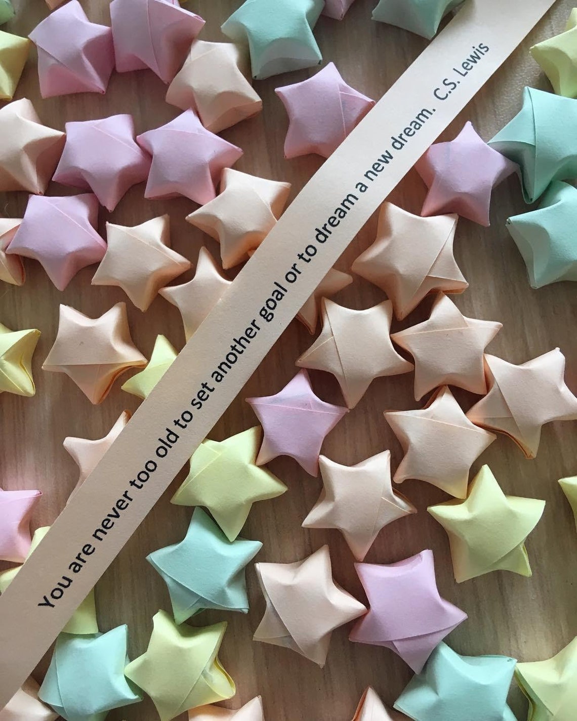 Affirmations and Mindfulness Quotes in a Jar of Origami Paper Stars ...