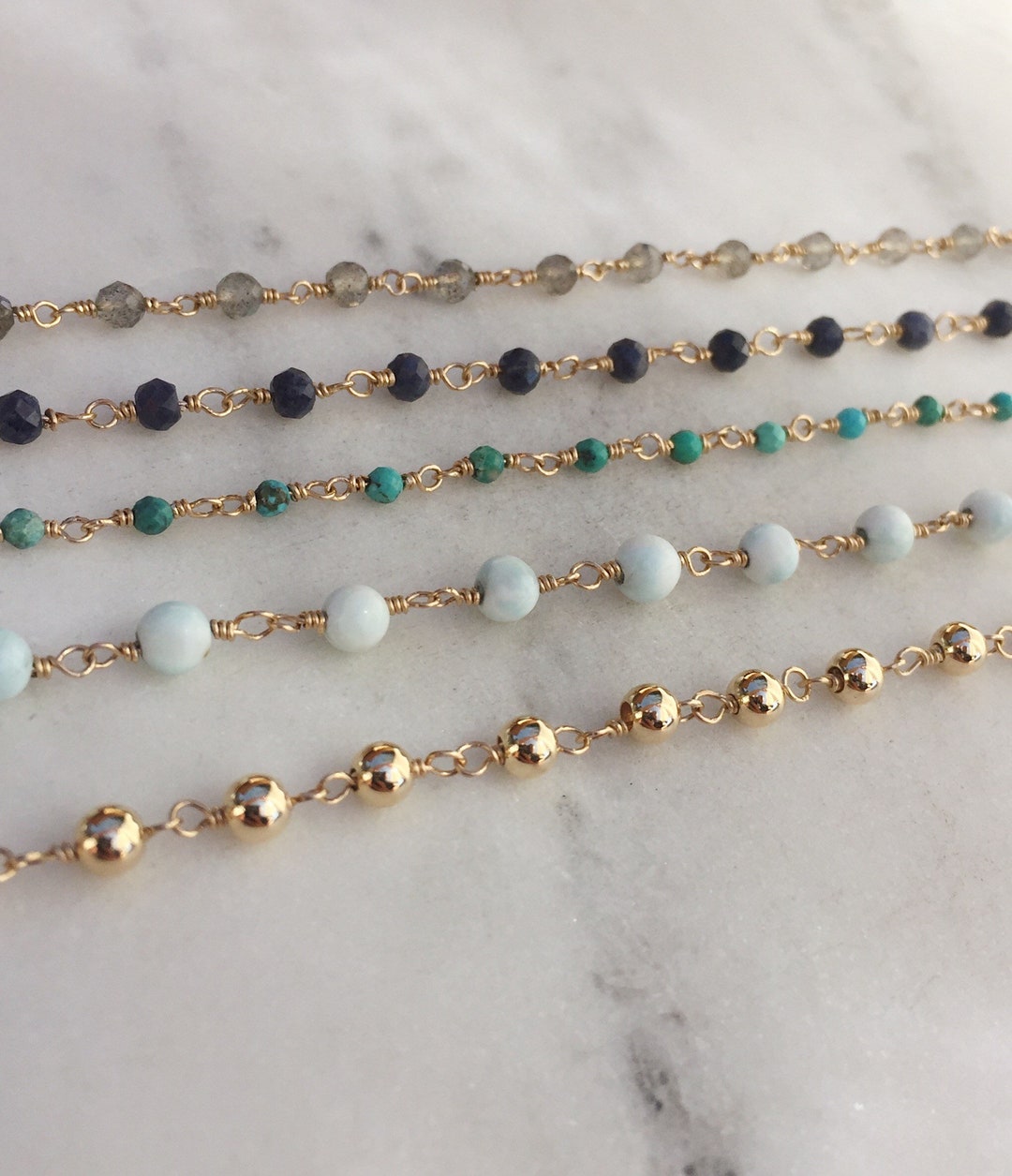 Beaded Necklaces, Wire Wrapped Necklaces, 14k Gold Filled or Sterling ...