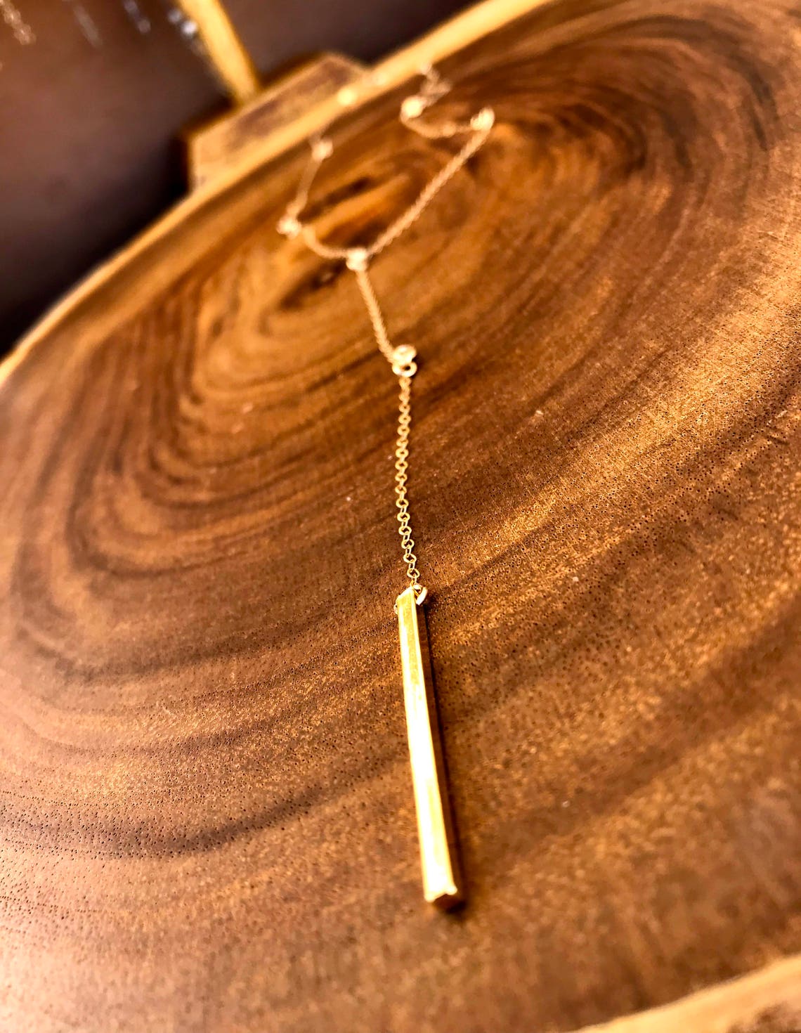 Gold Y Necklace Long Drop Necklace Long Lariat Necklace 14k | Etsy