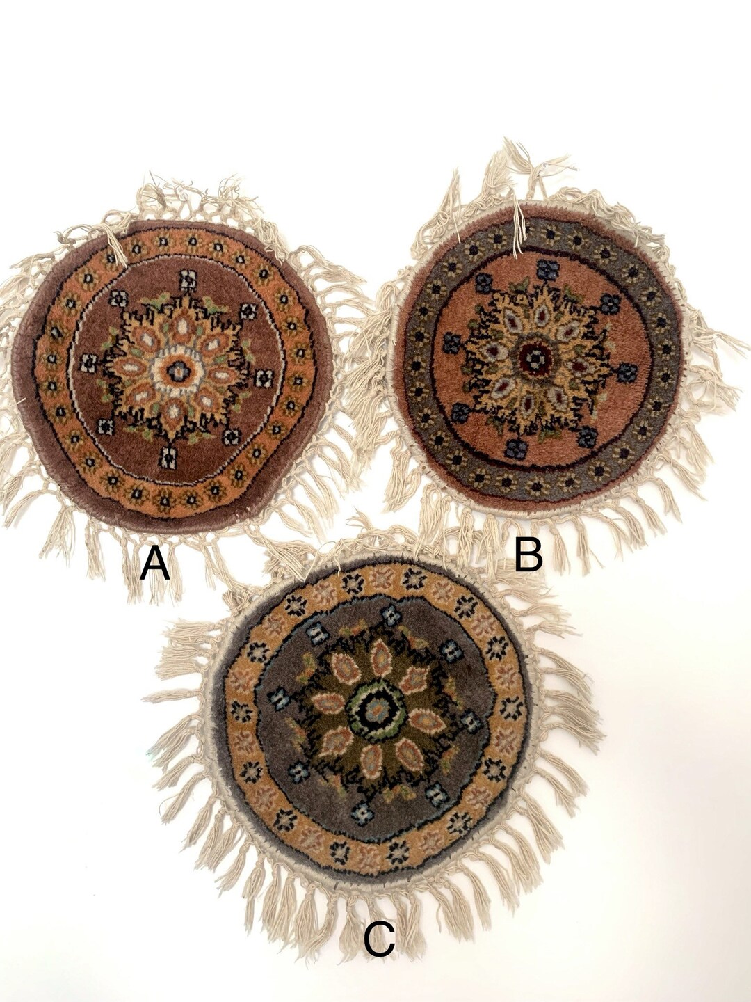 Mini Round Fringe Rug (sold Separately) - Etsy